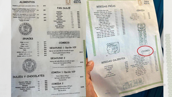 Esto cuesta comer en el Tren Maya, así es el menú